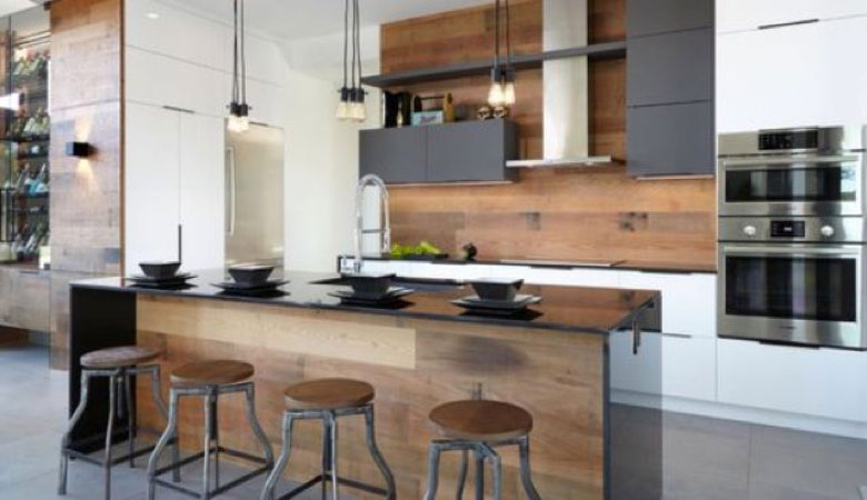 Kitchens with Natural Wood Backsplash - Gem Cabinets Kitchens with Natural Wood Backsplash - Gem Cabinets
